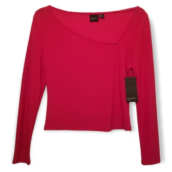 free press | Tops | New Asymmetrical Red Top | Poshmark